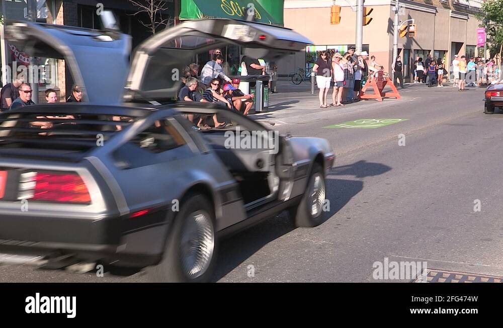 Vintage classic and performance cars on display at car show Stock Video ...