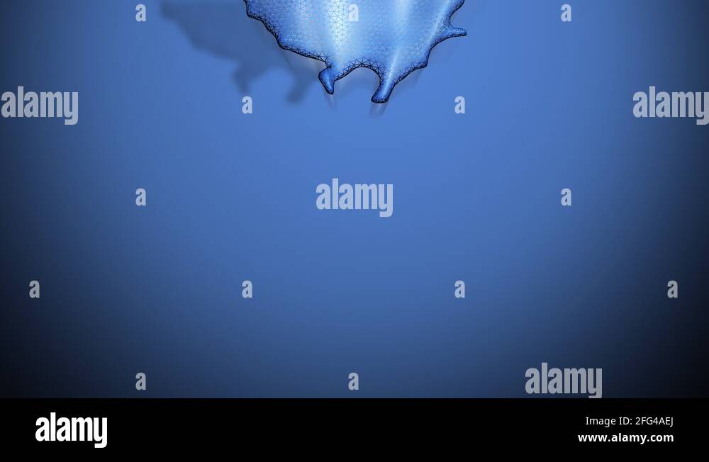 Blue and white blobs explode in foreground of a deep blue void Stock ...