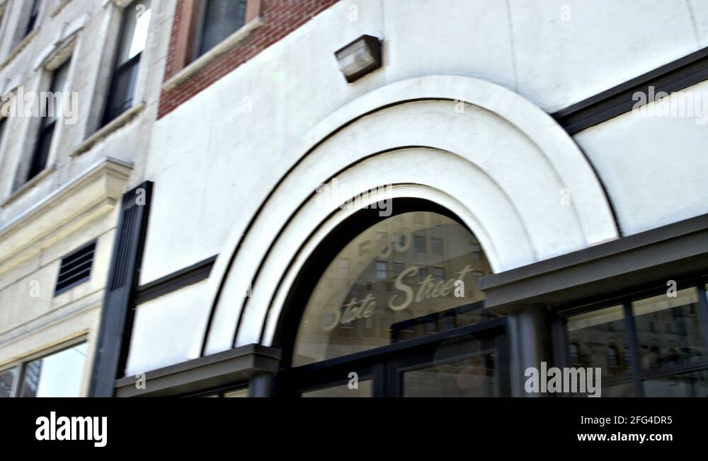 panning shot of Jay-Z's notorious stash spot 560 State St in Brooklyn ...