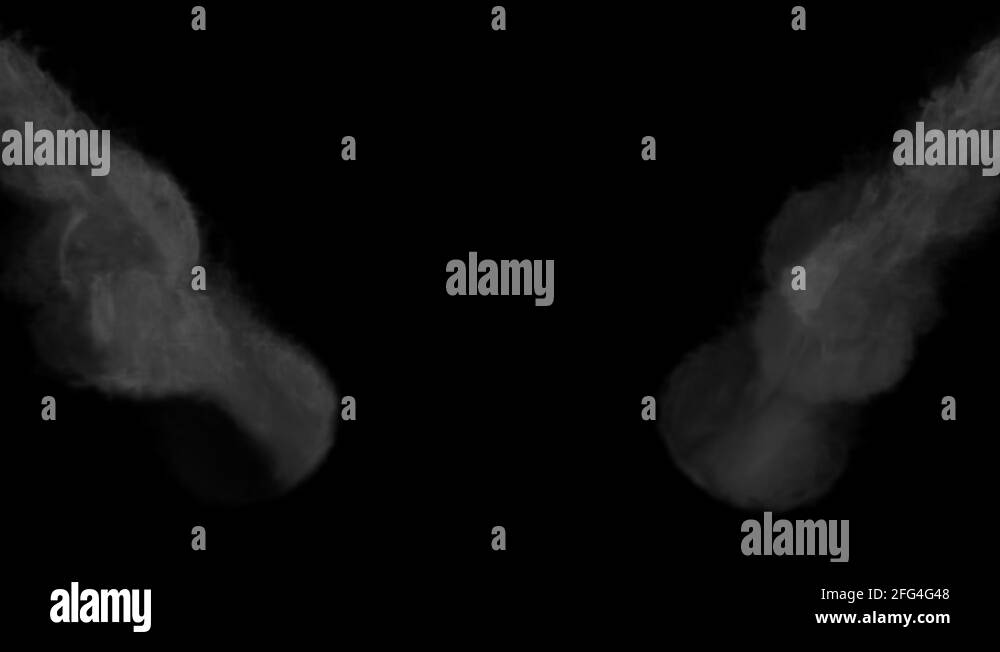 Animated dark smoke filling up whole screen - transparent background in ...