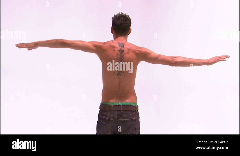 Arms and back of a dancer doing the wave with his arms Stock Video ...