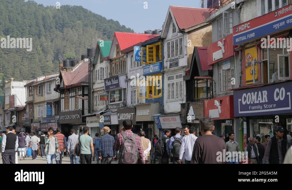 Mall road shimla himachal pradesh india Stock Videos & Footage - HD and ...