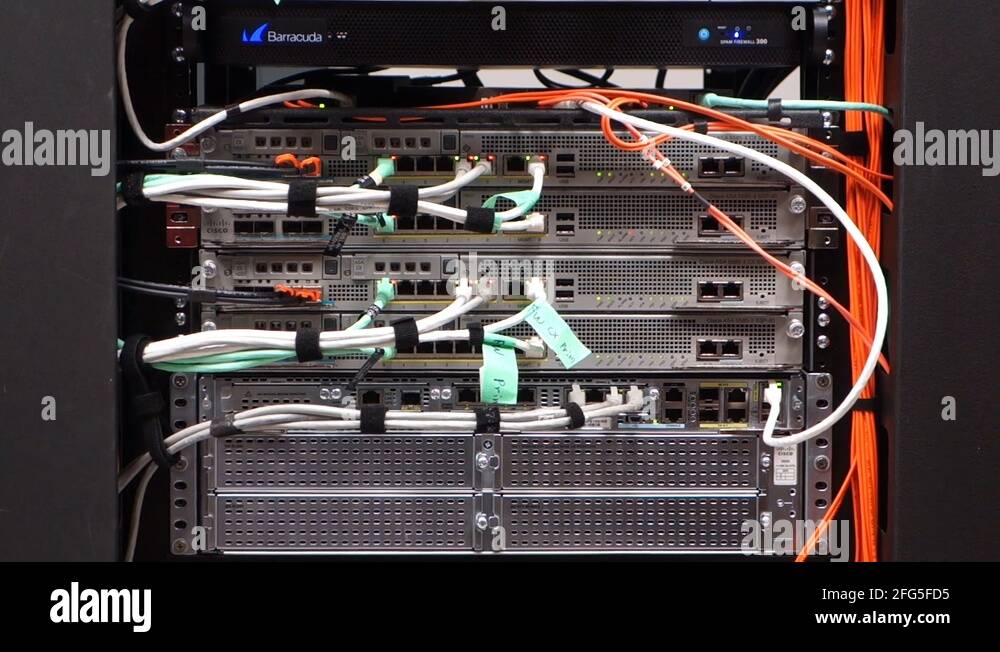 data center server rack network cable Stock Video Footage - Alamy