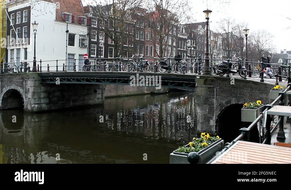 Pedestrian bridge in amsterdam netherlands Stock Videos & Footage - HD and 4K Video Clips - Alamy