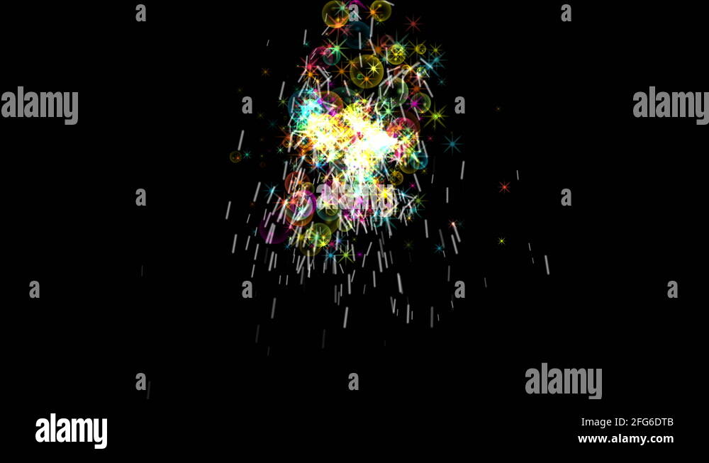 4k Stars particle firework background,fire energy,gunpowder bubble ...
