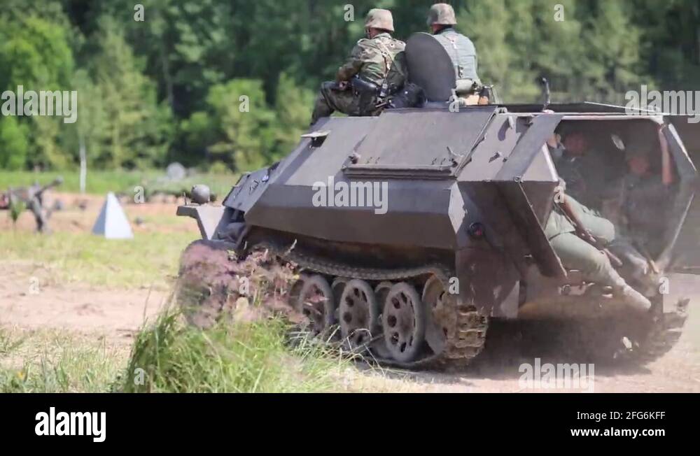 German soldiers armored personnel carrier Stock Videos & Footage - HD ...