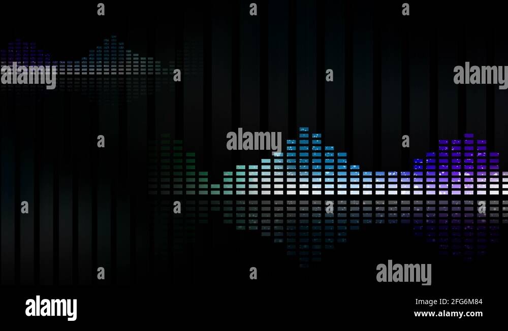 Animated waveforms and music VU meters. Seamless loop-able 4K Stock ...