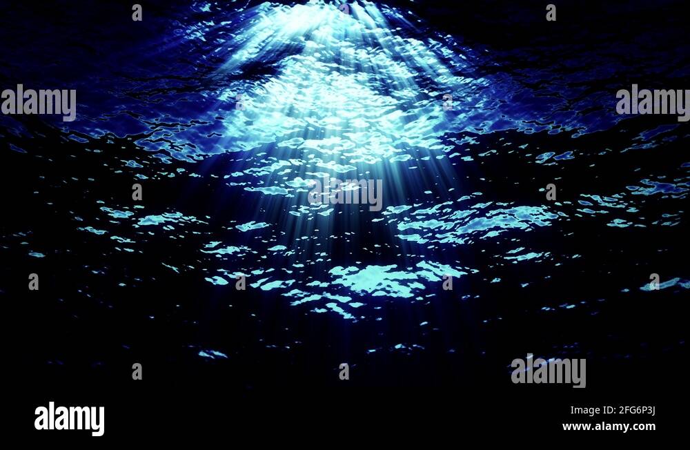 Underwater ocean waves ripple and flow with light rays - Water FX0319 ...