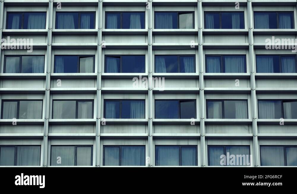 Big city Hospital building close up windows,patients rooms,exterior,day ...