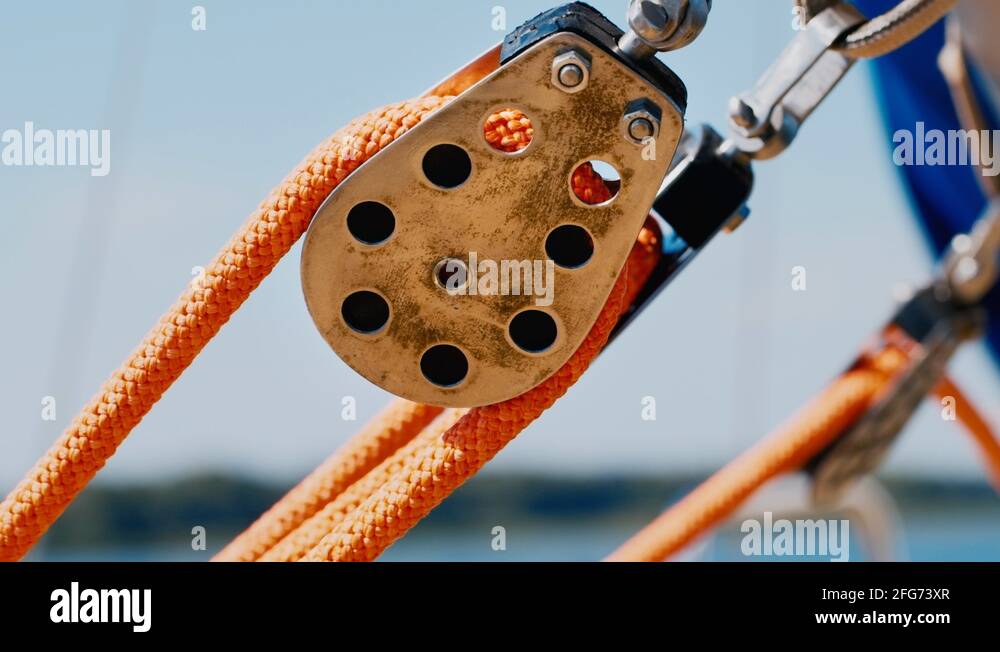 Sailboat block rope detail Stock Videos & Footage - HD and 4K Video ...