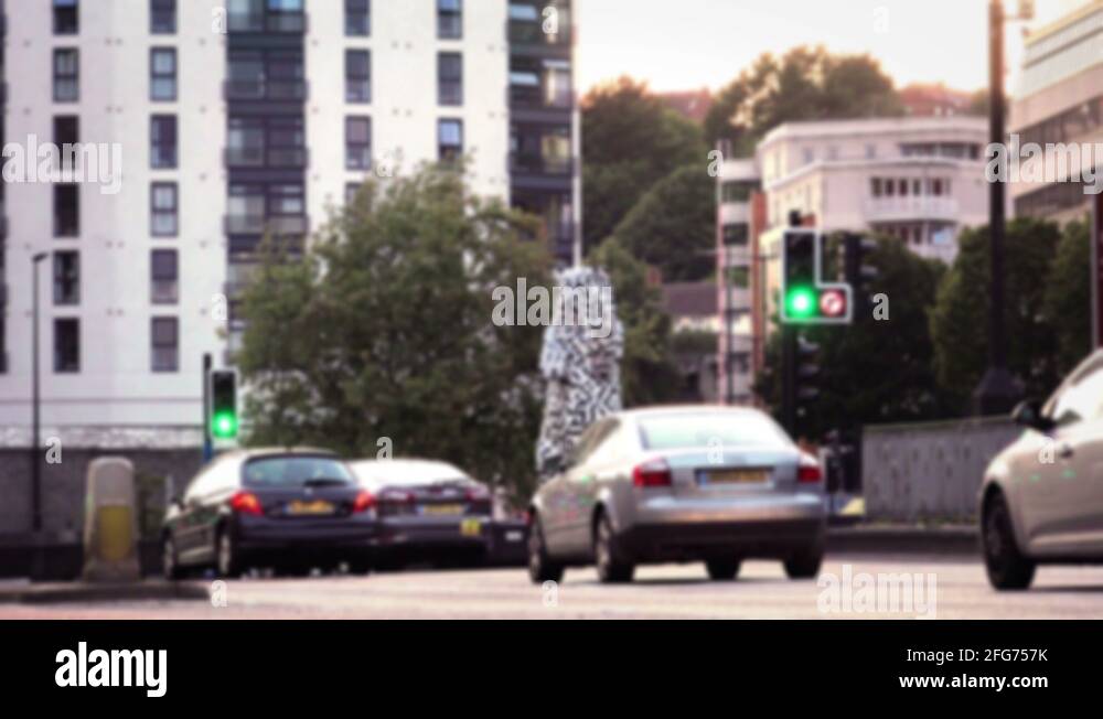 traffic in the street: rush our: people coming home with cars Stock ...