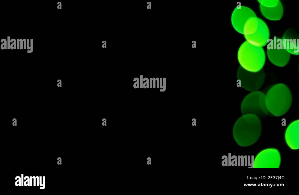 Black Background With Green Blurred Real Lights With Copy Space Stock ...