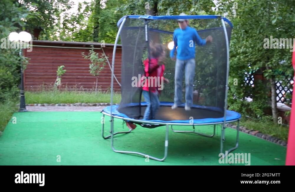 Children jump on trampoline Stock Videos & Footage - HD and 4K Video ...
