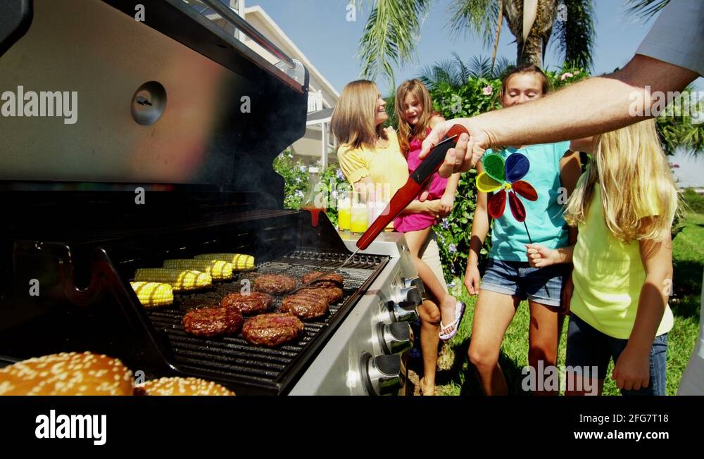 Barbecue family eating burger garden Stock Videos & Footage - HD and 4K ...