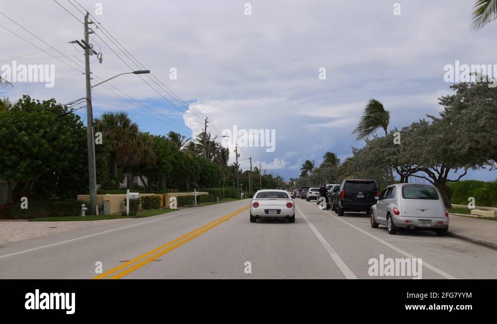 summer day miami beach road trip ride 4k florida usa Stock Video ...