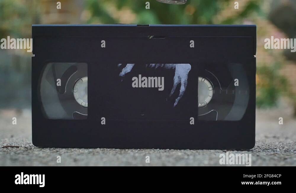 smashing smash VHS video tape Stock Video Footage - Alamy