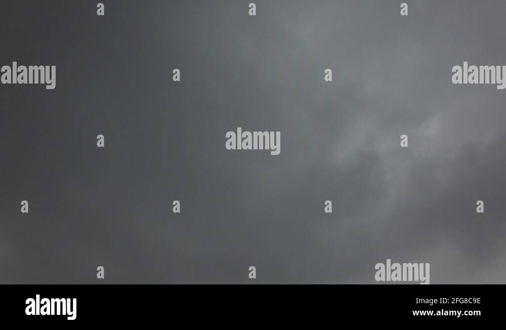 4K Timelapse dramatic stormy cloud motion dangerous hurricane dark ...