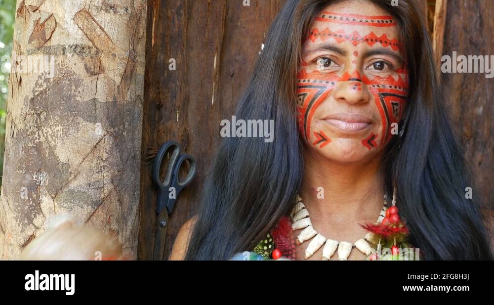 Native brazilian woman indigenous tribe Stock Videos & Footage - HD and ...