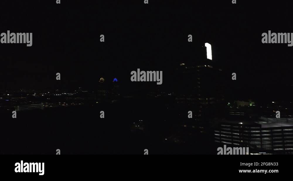 Atlanta Lightning Storm Night Aerial 4 Stock Video Footage - Alamy
