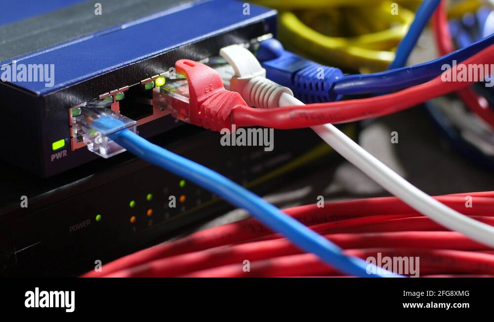 Router cable Stock Videos & Footage - HD and 4K Video Clips - Alamy