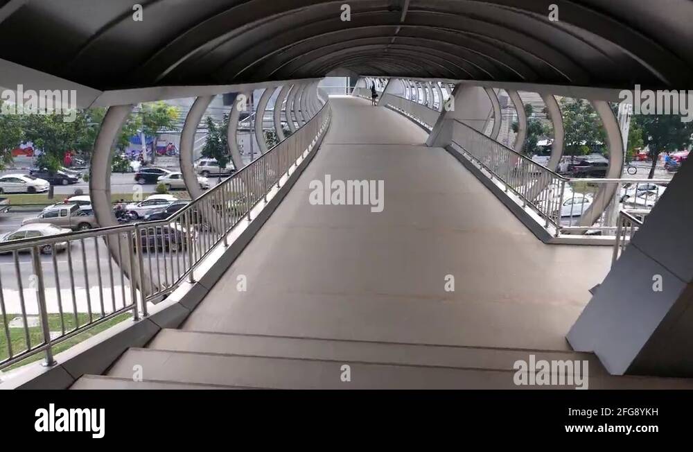 Elevated covered footbridge Stock Videos & Footage - HD and 4K Video ...