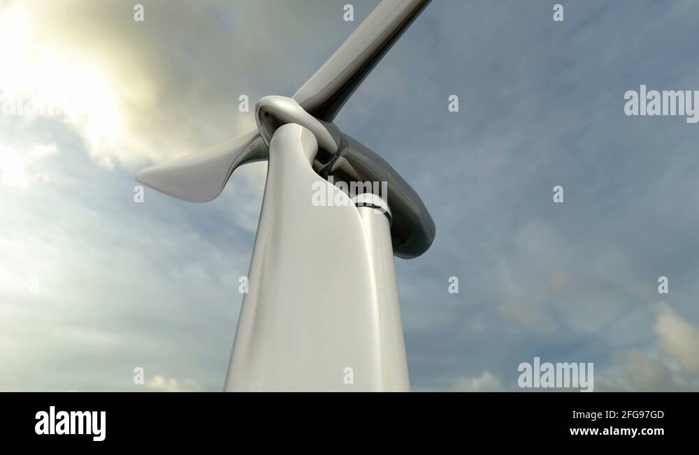 Animated wind turbine. Loop-able Stock Video Footage - Alamy