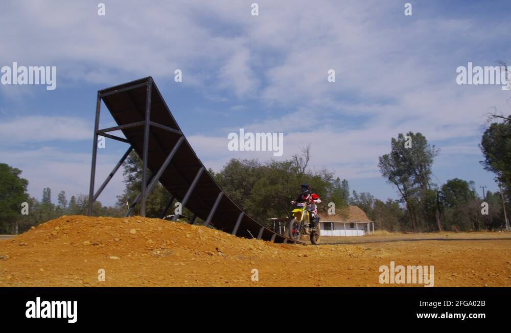 Motocross rider going off big jump, slow motion, 4K shot on RED Epic ...