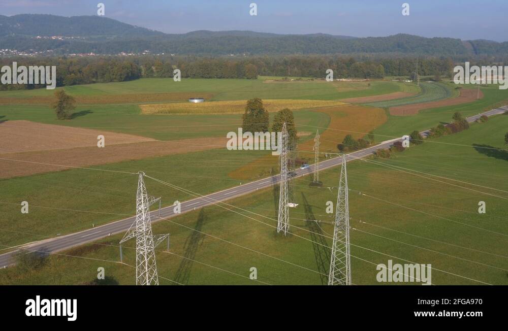 Pylons in the countryside Stock Videos & Footage - HD and 4K Video ...