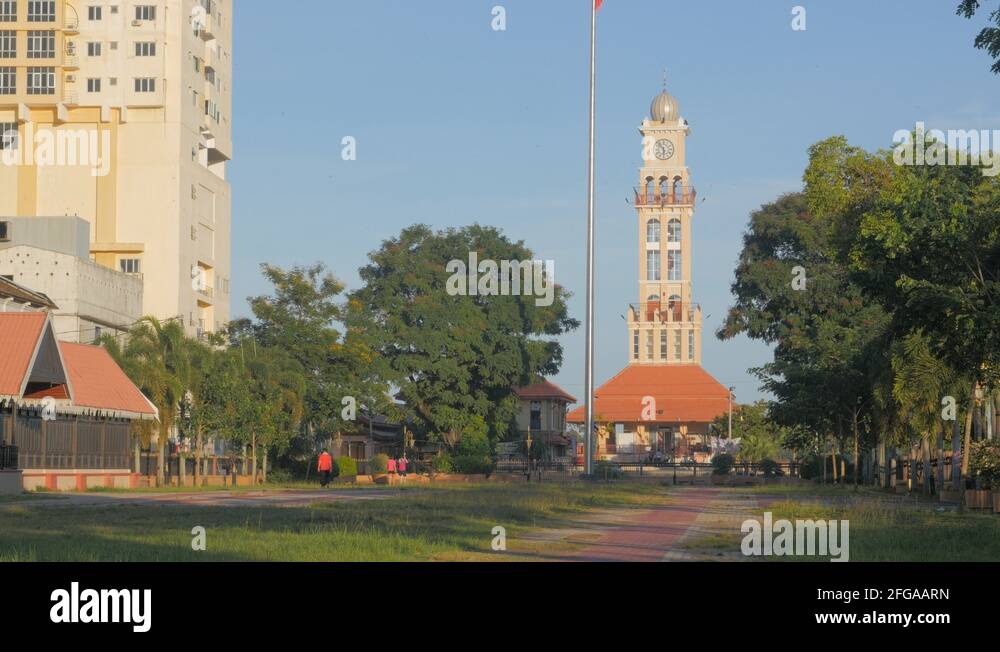 Padang Merdeka with tower,Kota Bharu,Kelantan,Malaysia Stock Video ...