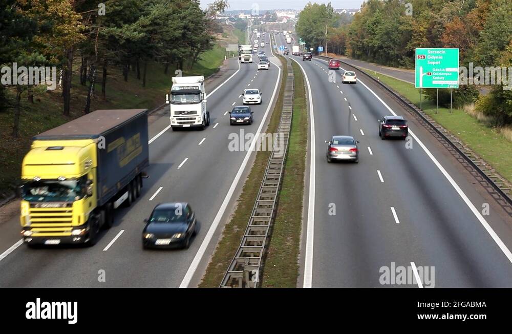 Traffic on highway freeway expressway Stock Video Footage - Alamy