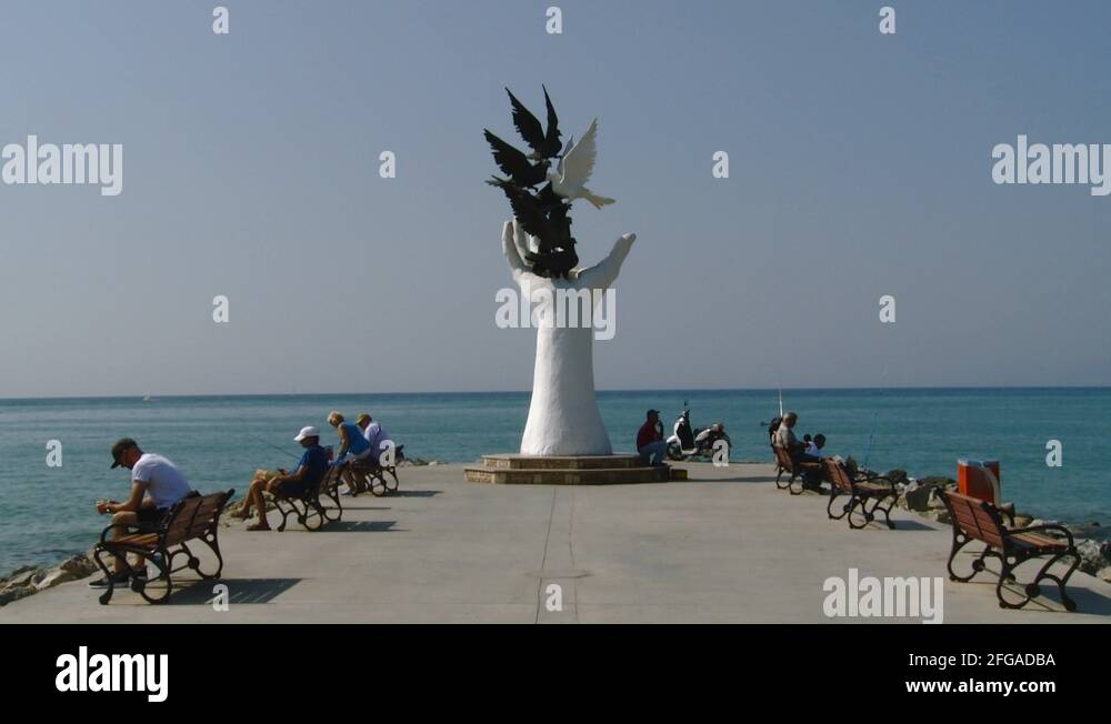 Turkey kusadasi hand peace sculpture Stock Videos & Footage - HD and 4K ...