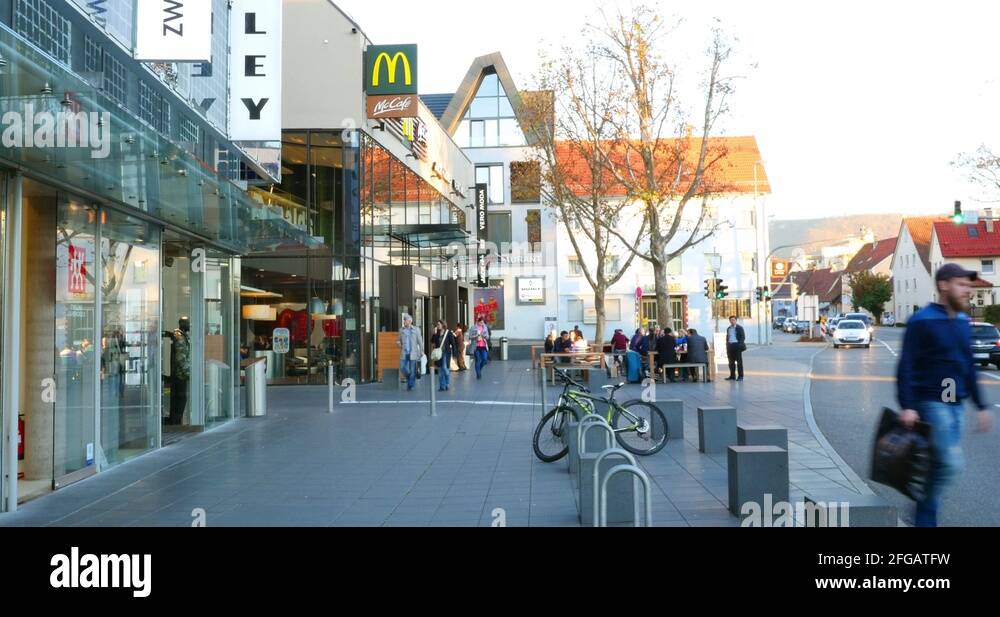 People Walk Along The Storefronts 4k Stock Video Footage - Alamy
