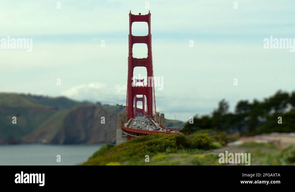 View of the roadway of the golden gate bridge Stock Videos & Footage ...