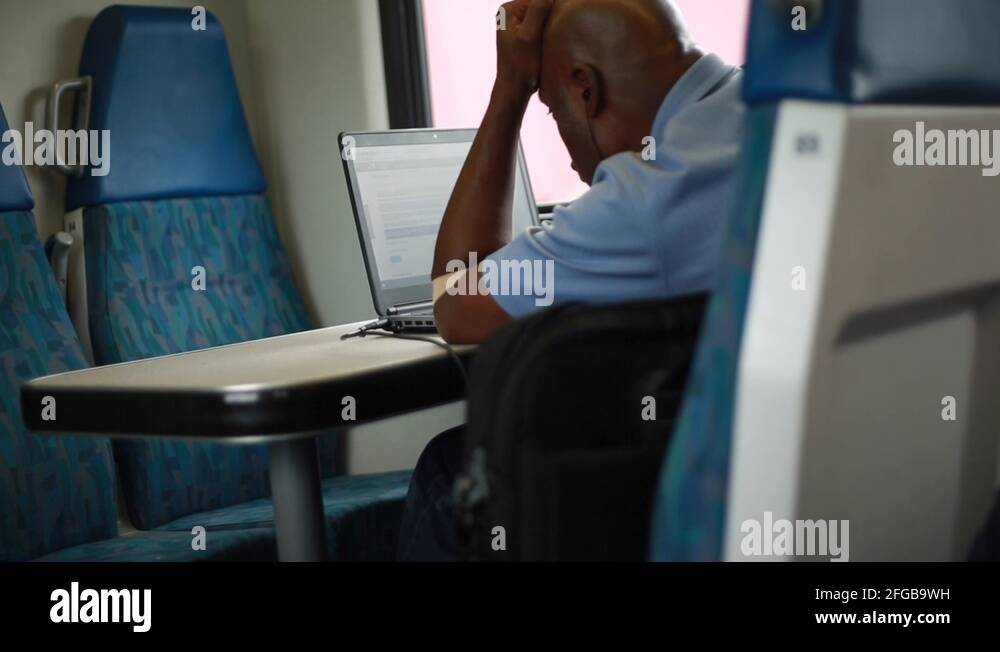 Man working computer on train Stock Videos & Footage - HD and 4K Video ...