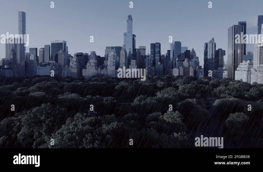 weather climate change scenery. dark raining sky. global warming ...