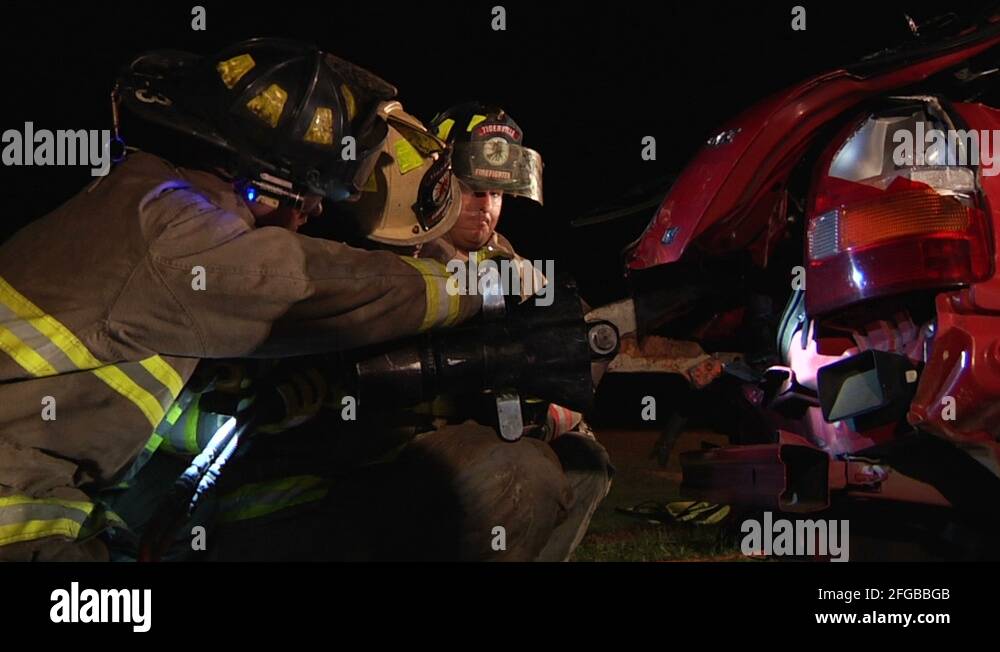 Firemen using jaws life car Stock Videos & Footage - HD and 4K Video ...