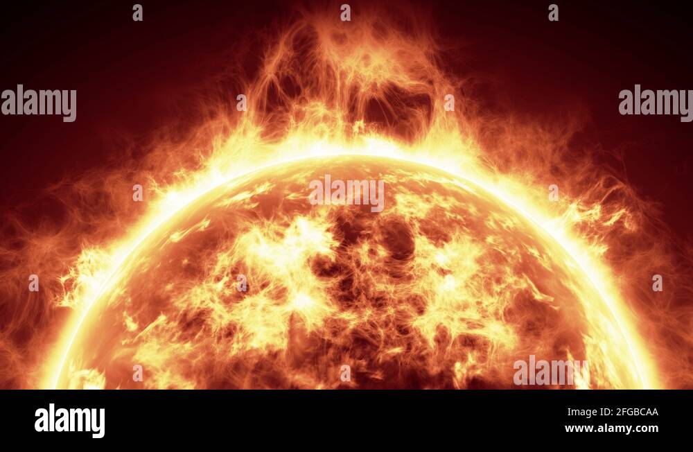 Sun surface with solar flares, Burning of the sun 4k Stock Video ...