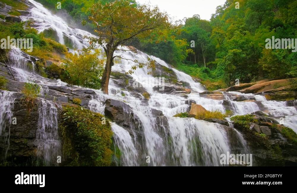 Mae Ya waterfall on mount Doi Inthanon in Chiang Mai, northern Thailand ...