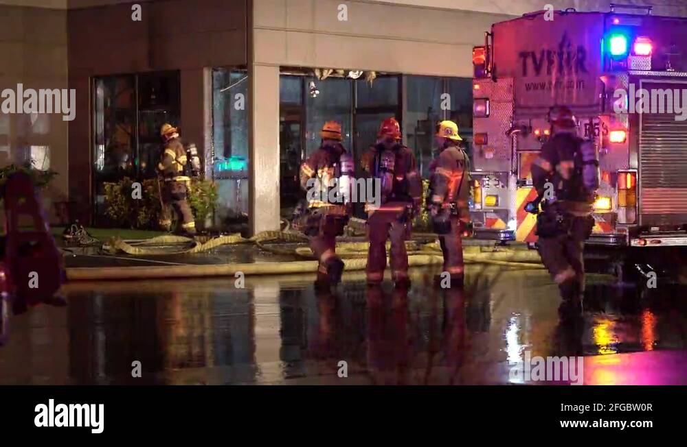 Fire And Rescue On Scene Of A Structure Fire Stock Video Footage - Alamy