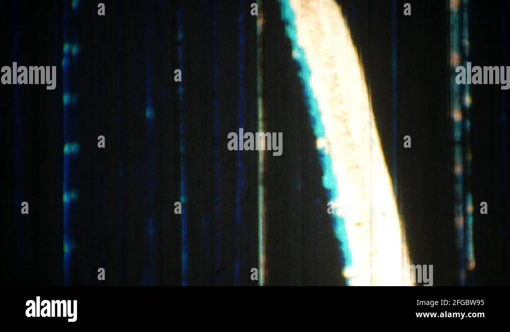 Blue lines with scratches and dust on a vintage 8 mm film, 4K UltraHD ...