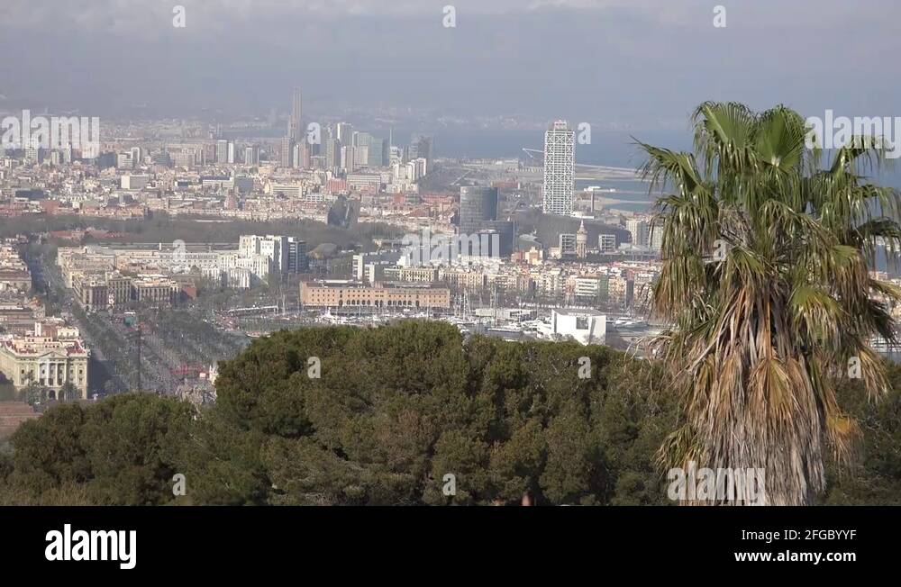 Barcelona skyline panorama Stock Videos & Footage - HD and 4K Video ...