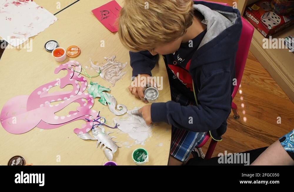 Boy doing crafts Stock Videos & Footage - HD and 4K Video Clips - Alamy