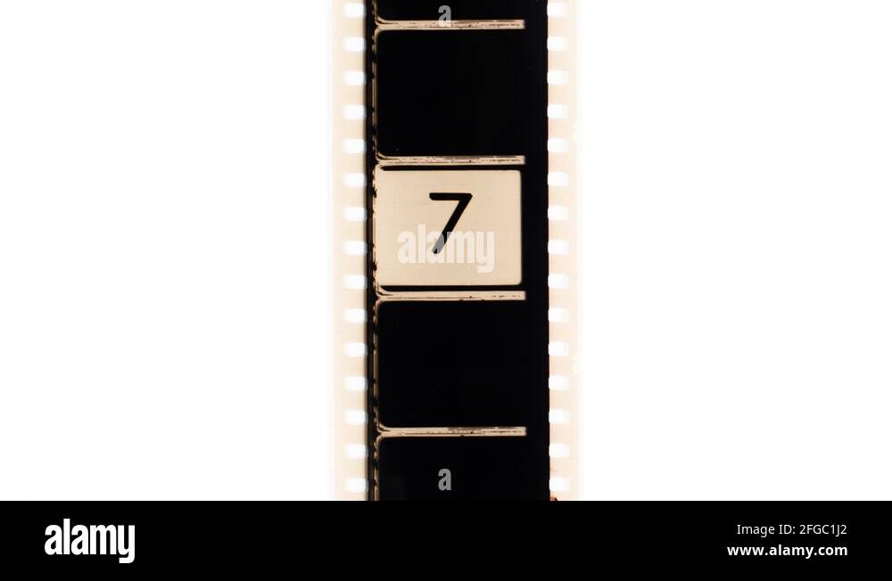 Number seven countdown 35mm movie film Stock Video Footage - Alamy