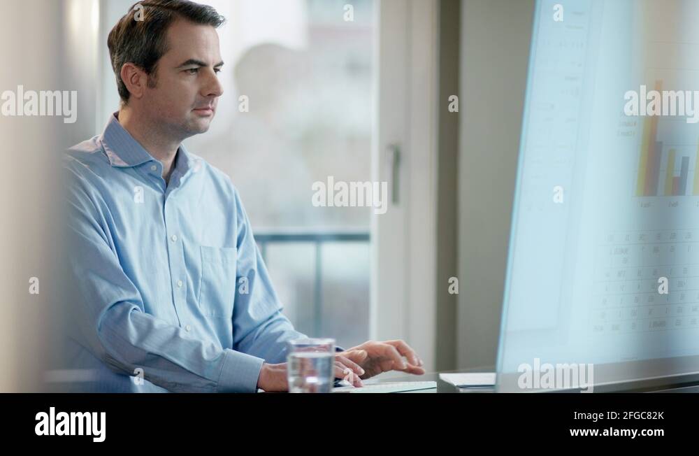 Man looking at data screen Stock Videos & Footage - HD and 4K Video ...