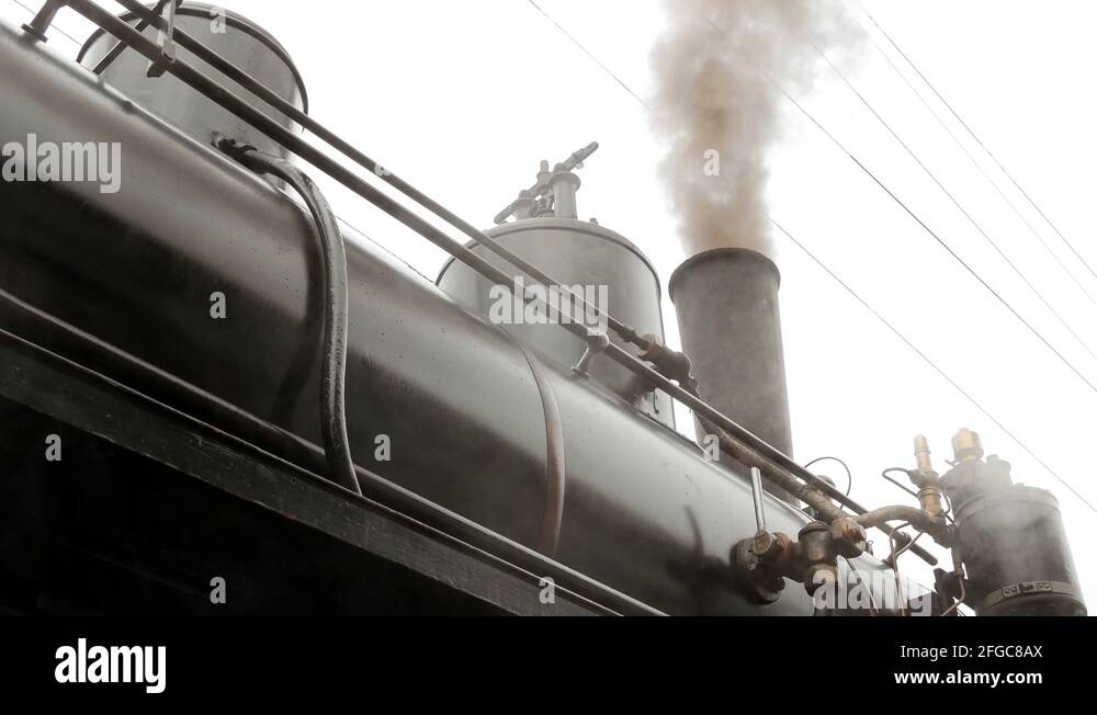 old steam locomotive train. steam engine power. nostalgic historical ...