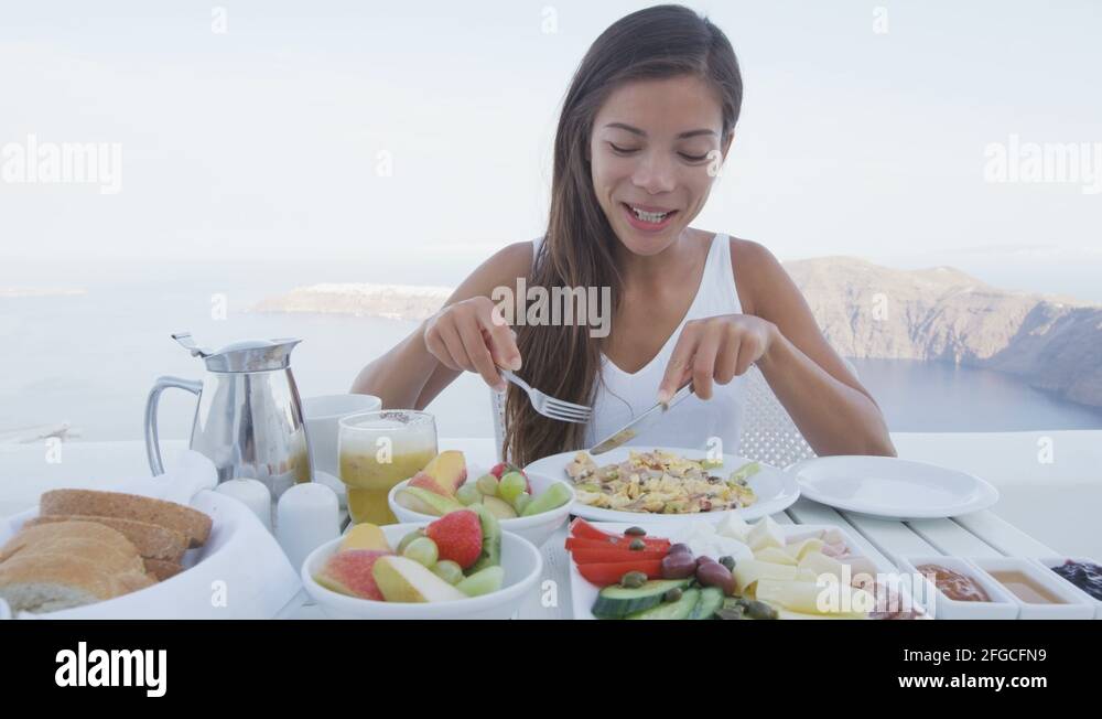 Woman eating food outside Stock Videos & Footage - HD and 4K Video ...