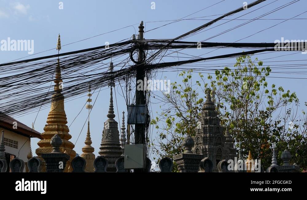 Electricity wires temple Stock Videos & Footage - HD and 4K Video Clips ...