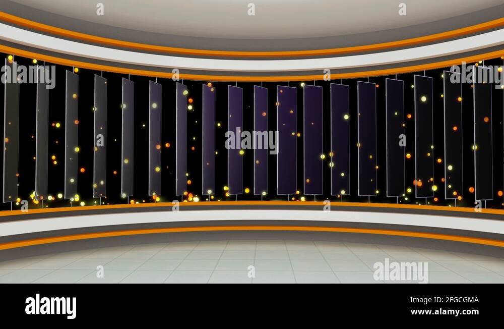 Entertainment TV Studio Set 34 - Virtual Green Screen Background Loop Stock Video Footage - Alamy