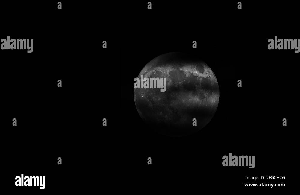 Full moon crossing the sky behind clouds. 4K telephoto footage Stock ...