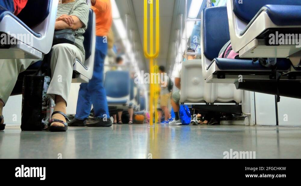 Standing commuter crowd transportation public transport Stock Videos ...